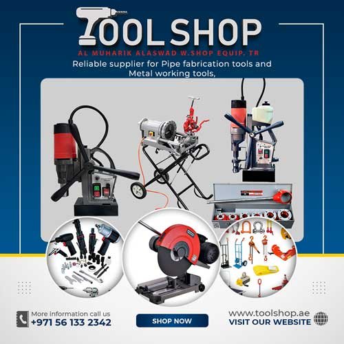 Magnetic drilling Machine, Pipe threading machine supply UAE